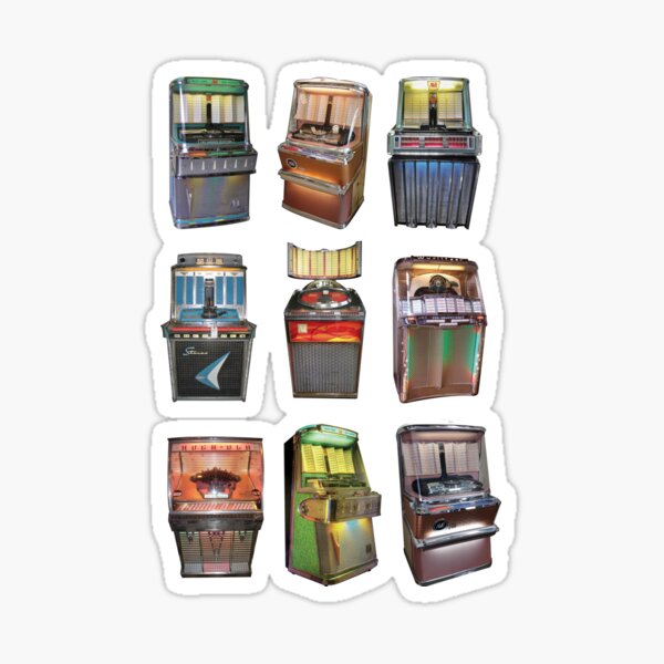 "Vintage Jukebox selection" Sticker for Sale by CorneredSquare | Redbubble