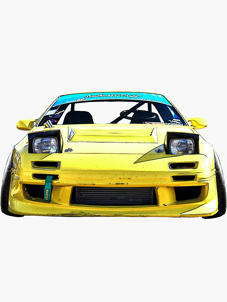 "Nissan Silvia S13 yellow" Sticker for Sale by parakeats | Redbubble