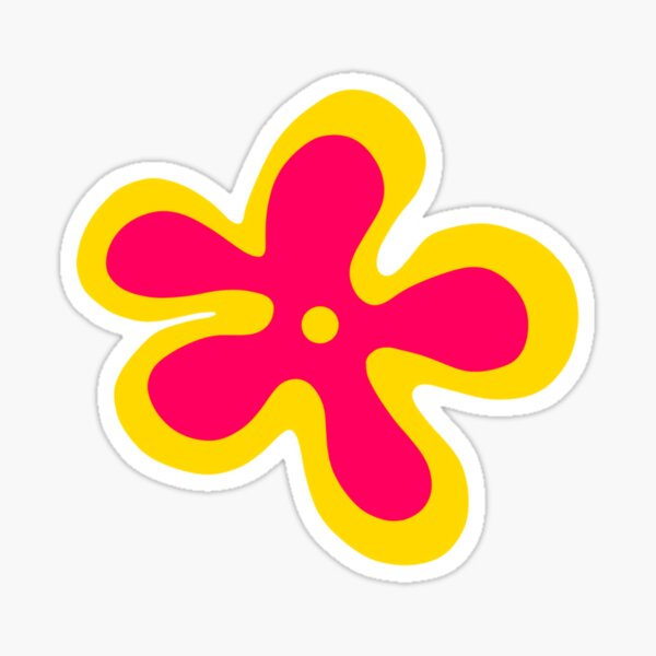 "FUNKY FLOWER - HOT PINK" Sticker for Sale by Glossypop | Redbubble