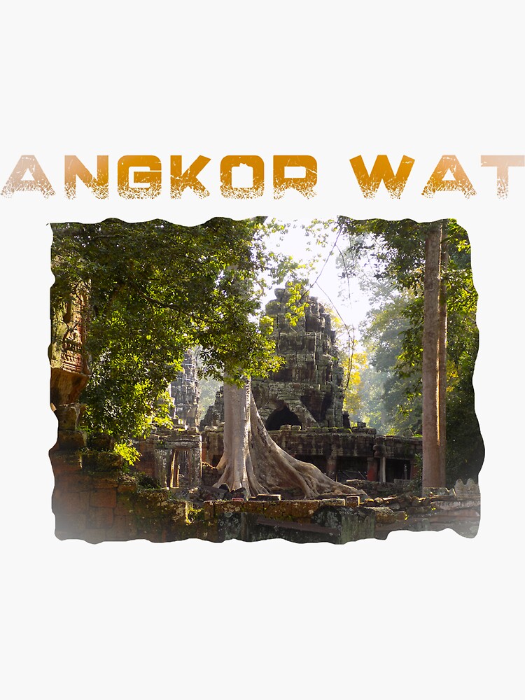 "Angkor Wat - Hidden Temple" Sticker for Sale by ThommyBLN | Redbubble