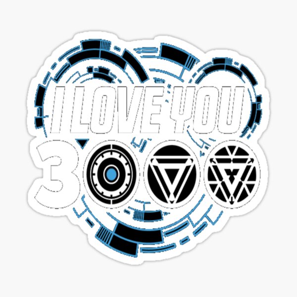 "I Love You 3000" Sticker for Sale by Marvelord16 | Redbubble