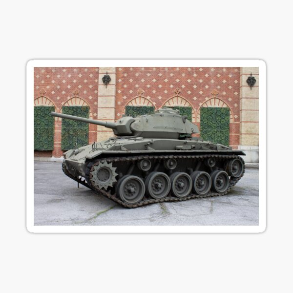 "Light Battle Tank M24 Chaffee" Sticker for Sale by Mythos57 | Redbubble