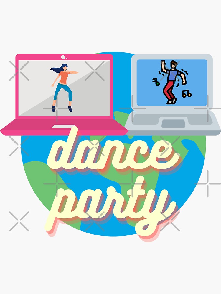 "Virtual Dance Party" Sticker for Sale by Fei1111 | Redbubble