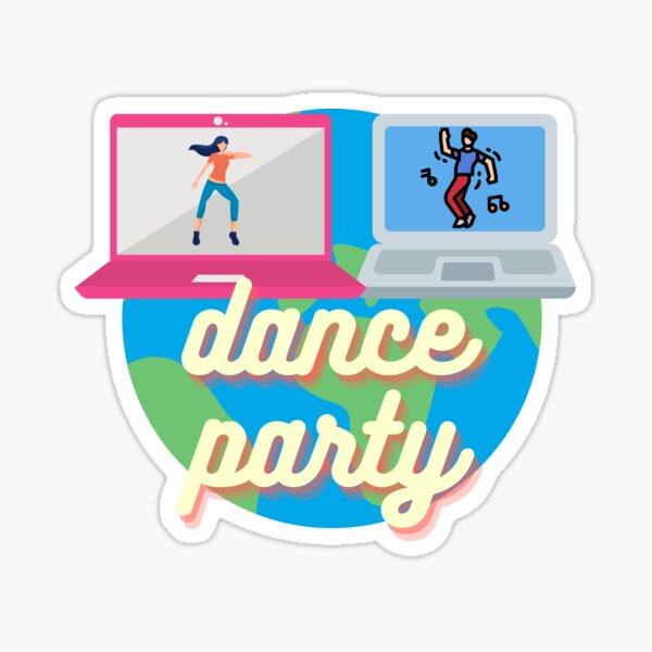 "Virtual Dance Party" Sticker for Sale by Fei1111 | Redbubble