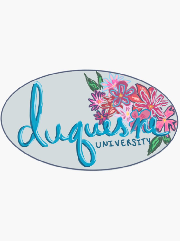 "Duquesne University Floral Sticker" Sticker for Sale by bluebubble3107 ...