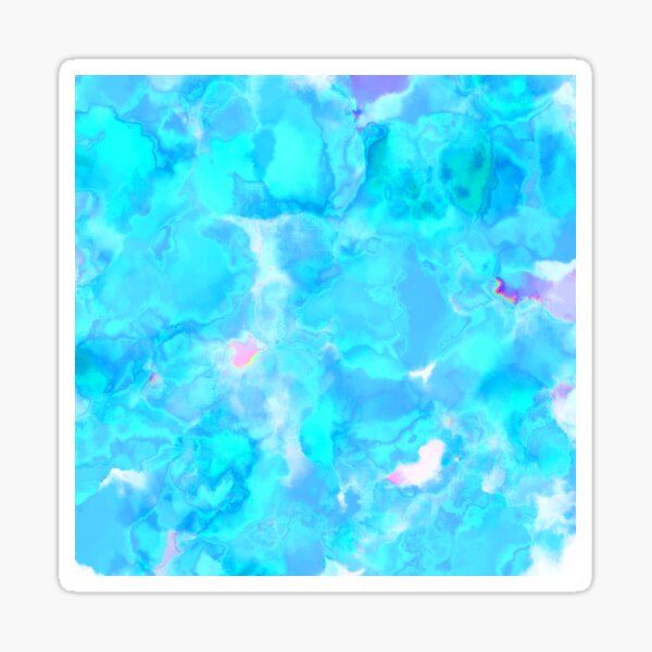 "Wild And Wacky Blobby Design (Magical Cyan)" Sticker for Sale by ...