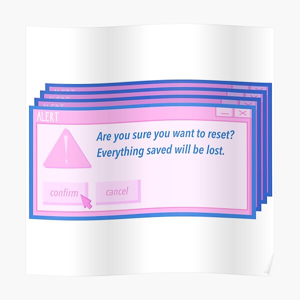 "Aesthetic Pop-Up Windows Tab Alert" Poster by Visionrea | Redbubble