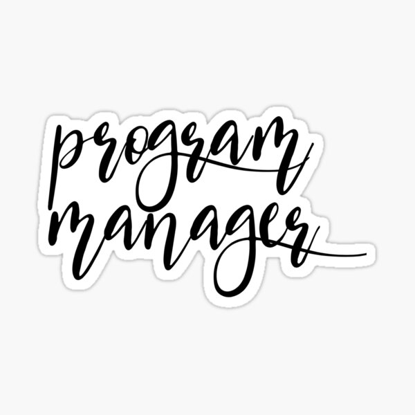 "Program Manager" Sticker for Sale by EvyStickersx | Redbubble