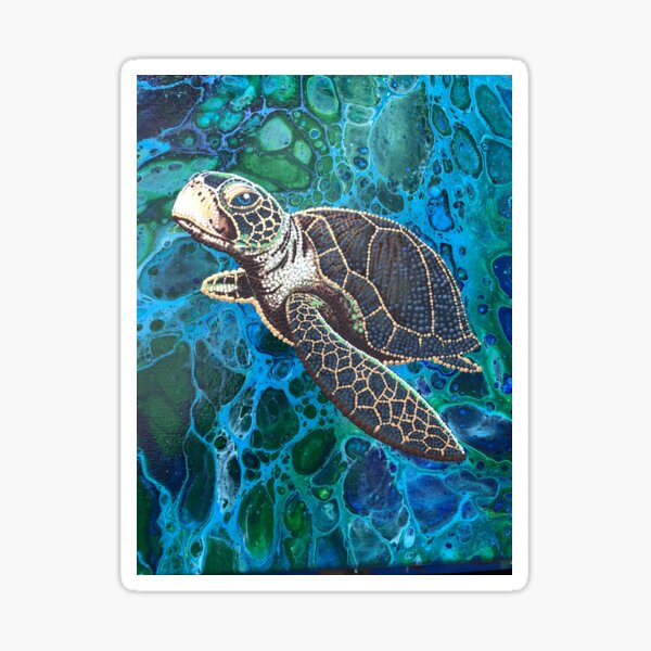 "Janette Cross, Turtle bay" Sticker for Sale by JanettesArt | Redbubble