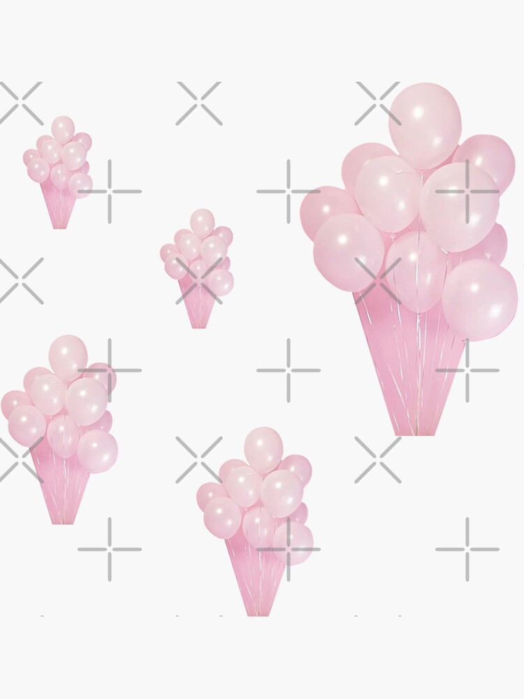"Pink balloons aesthetic cute" Sticker for Sale by GarryGalv | Redbubble