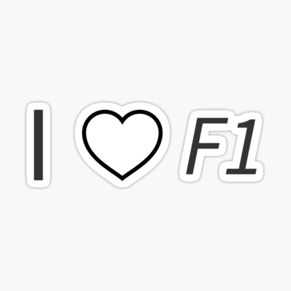 "I Love F1 - Funny Cute" Sticker for Sale by jamesgunn07 | Redbubble