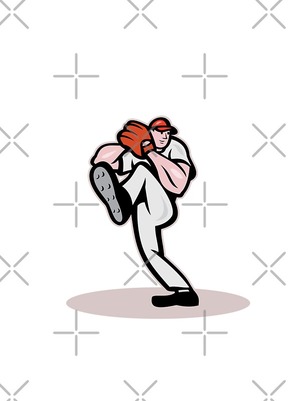 "Baseball Pitcher Cartoon" by patrimonio | Redbubble