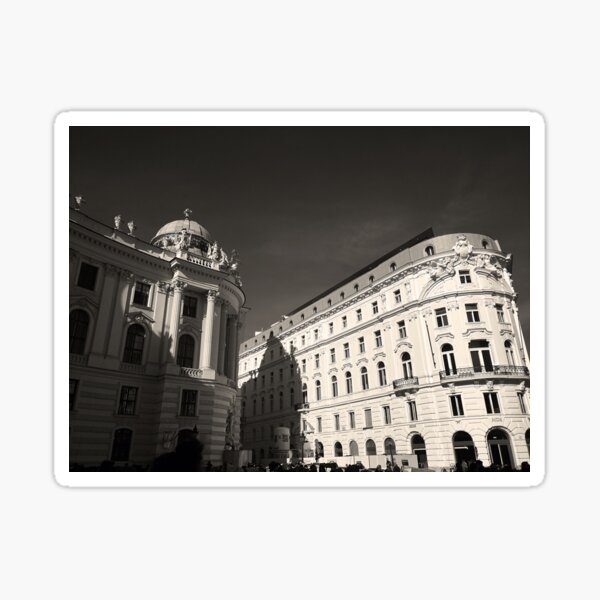 "architecture black and white Vienna" Sticker for Sale by miniksincap ...