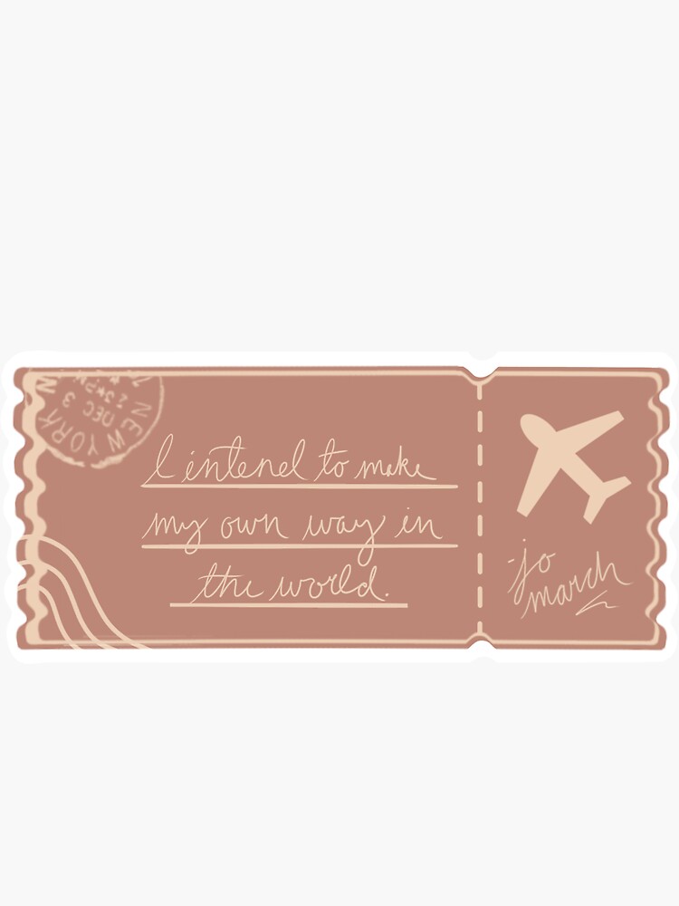 "Little Women Quote - Jo March" Sticker for Sale by emmalouvideos ...