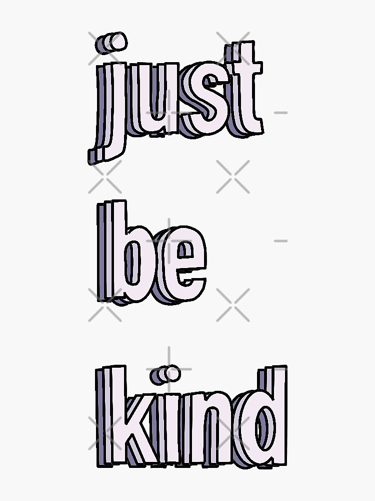 "the purple collection just be kind" Sticker by mlloydlettering | Redbubble