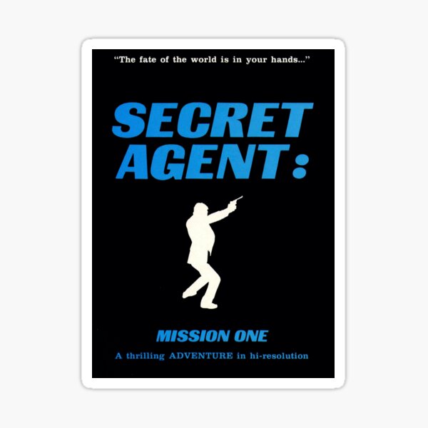 "Secret Agent: Mission One" Sticker by SebastianKraine | Redbubble