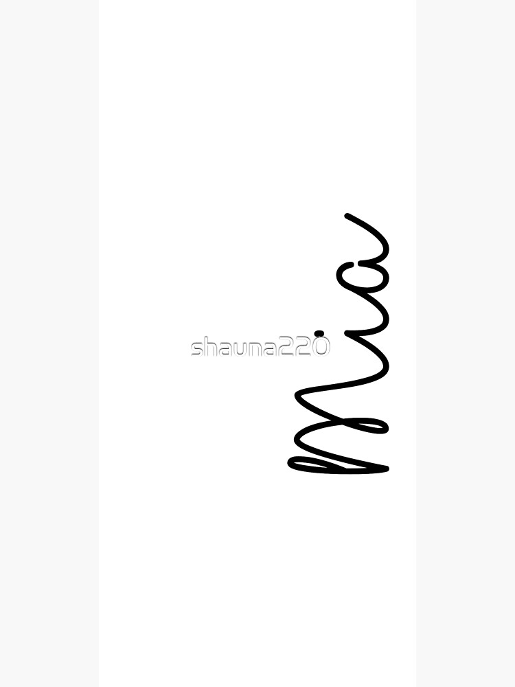 "Aesthetic Mia Lettering" Sticker by shauna220 | Redbubble