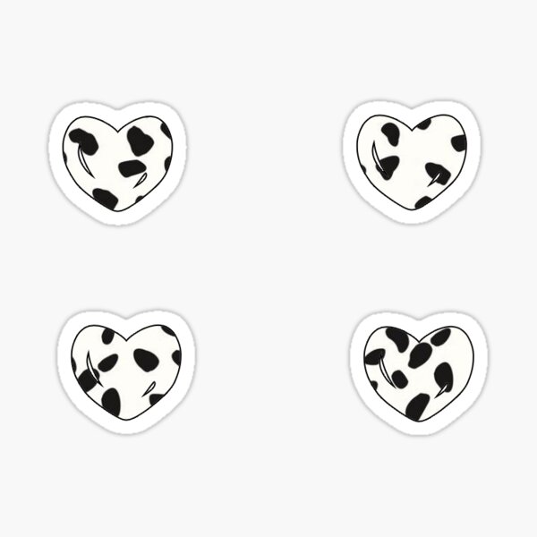 "hearts cow print sticker pack!" Sticker by paigeebrown | Redbubble