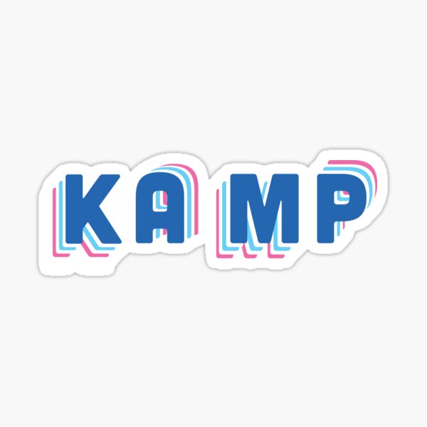 "Kamp sticker" Sticker for Sale by tatummsmith | Redbubble