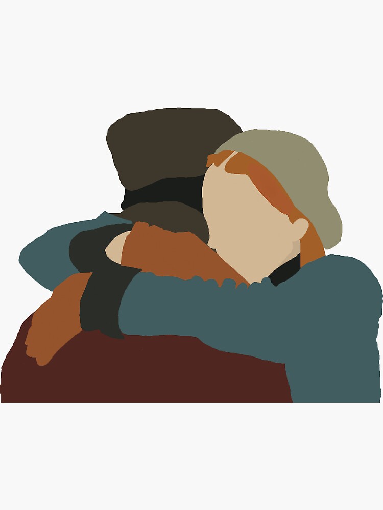 "anne & gilbert hug" Sticker by lunaemy | Redbubble