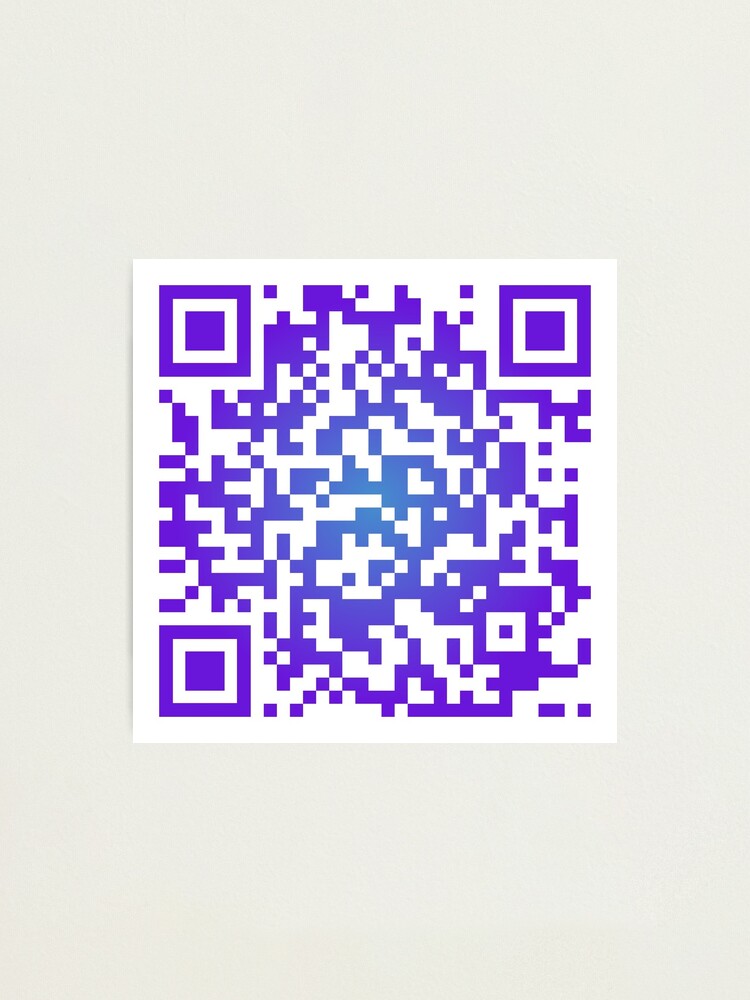 "RickRoll'd - Scan With Any Camera App - QR Code" Photographic Print by ...
