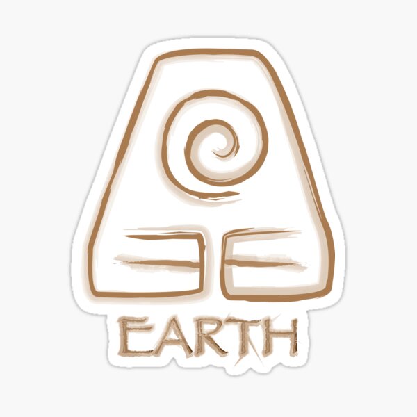 "Avatar Earth Bender Symbol" Sticker by tini-12 | Redbubble