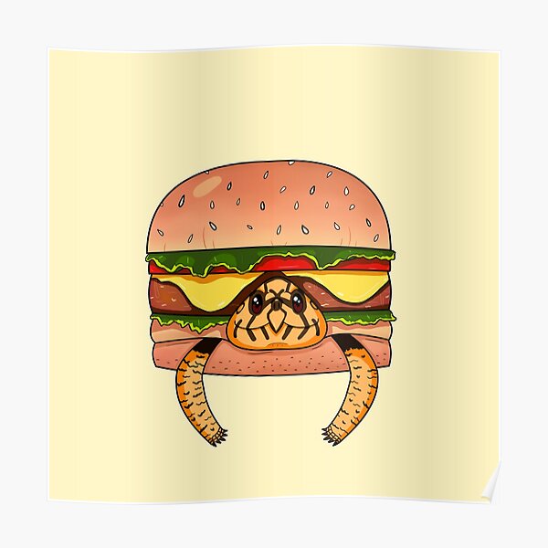 Turtles Burger Posters | Redbubble