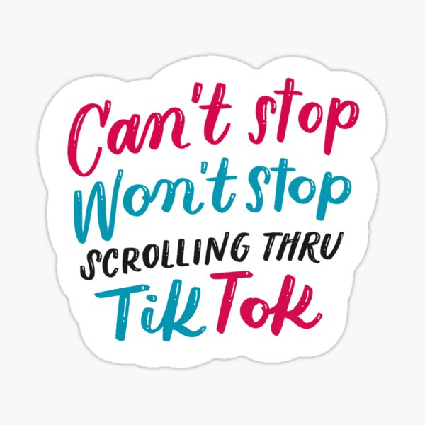 "TikTok Obsessed" Sticker for Sale by MapleandMolly | Redbubble