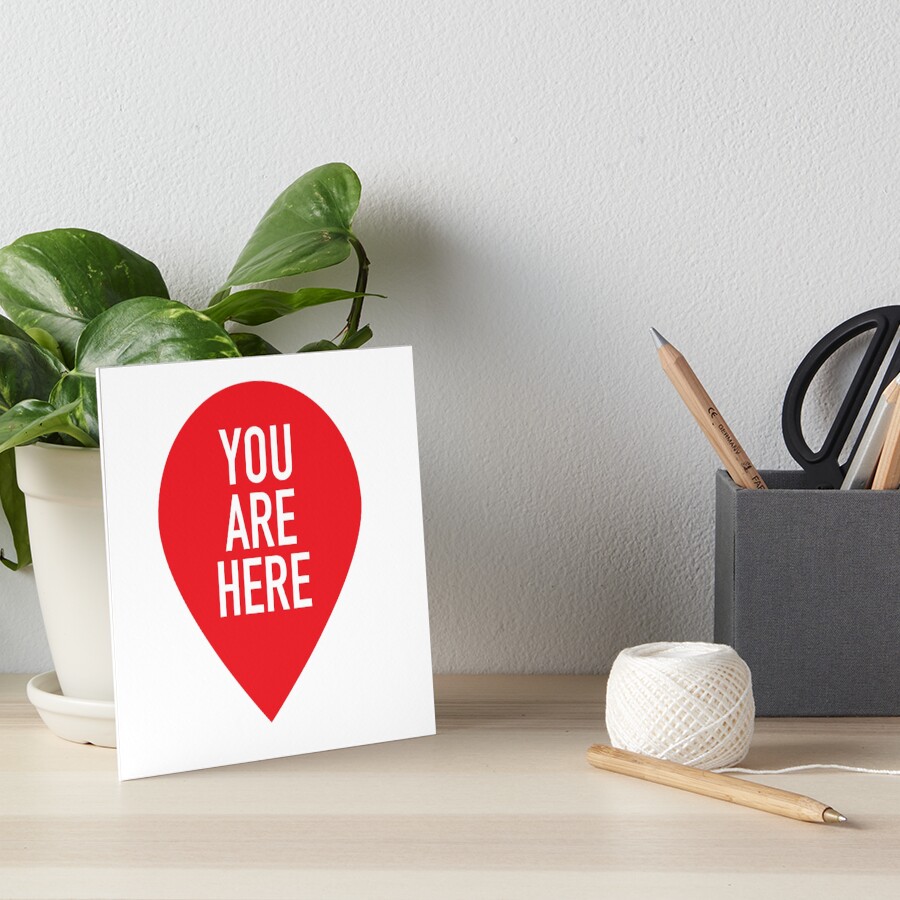 "You are here" Sticker for Sale by kkc1006 | Redbubble