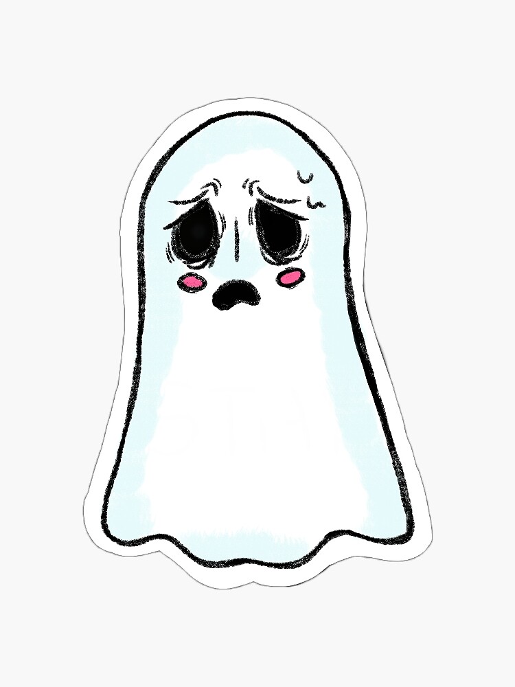 "Sad Ghost" Sticker for Sale by kamco | Redbubble