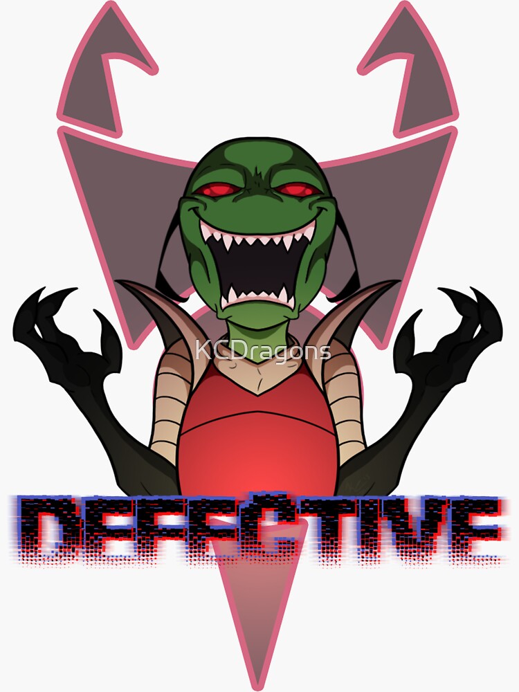 "Defective" Sticker by KCDragons | Redbubble