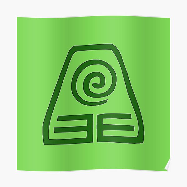 "Earth Bender Symbol Avatar" Poster by Tea-With-Iroh | Redbubble