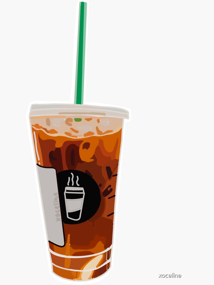 "iced coffee starbucks!" Sticker for Sale by xoceline | Redbubble