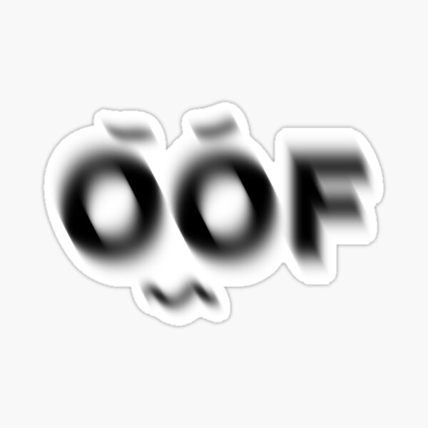 "Oof Cute Shaken Face" Sticker for Sale by m-sketchbook | Redbubble