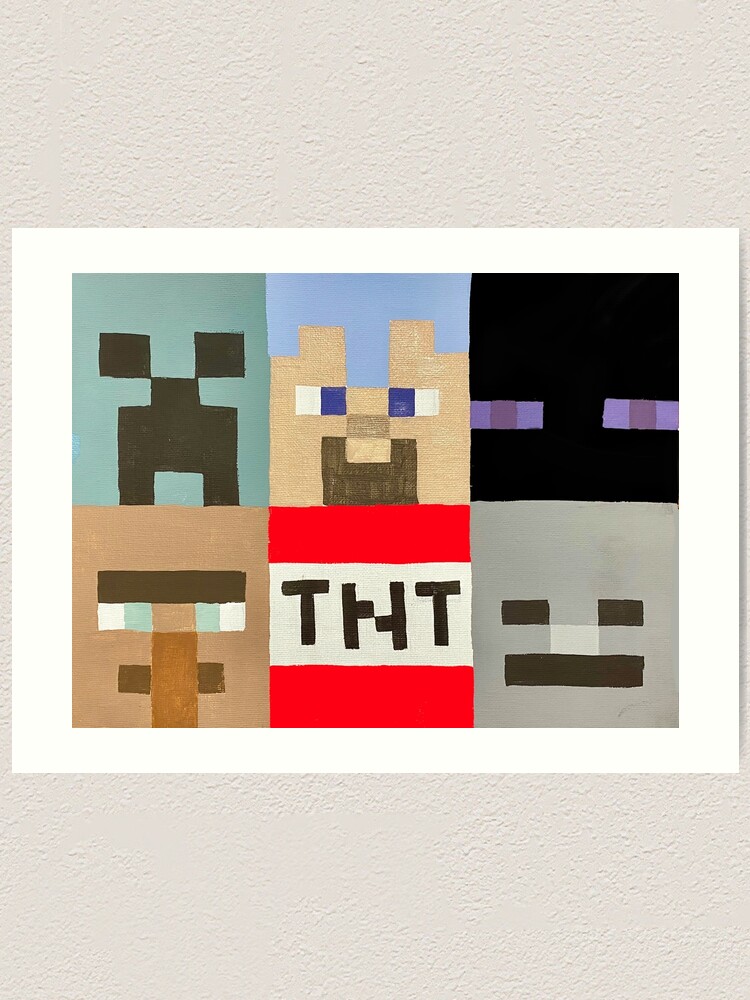 Lámina artística «collage de personajes de minecraft» de simptrash ...