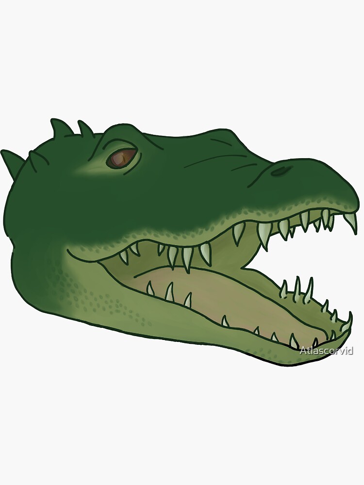 "Gator Smile" Sticker by Atlascorvid | Redbubble
