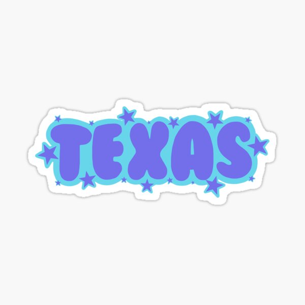 "Purple & Blue Texas" Sticker for Sale by rachj5 | Redbubble