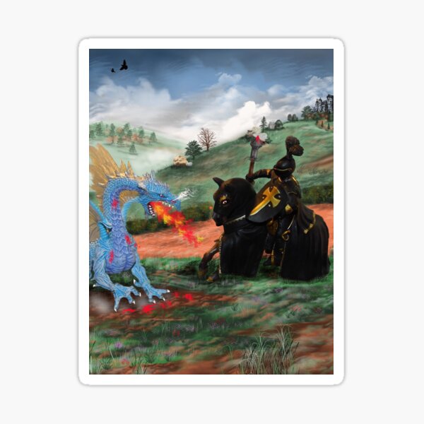 "Slaying The Dragon" Sticker for Sale by WildestArt | Redbubble