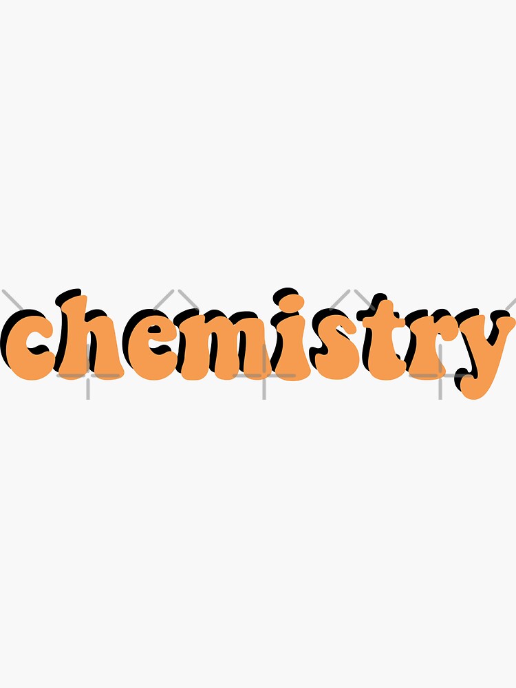 "Chemistry Sticker- Orange" Sticker for Sale by sophiemrich | Redbubble