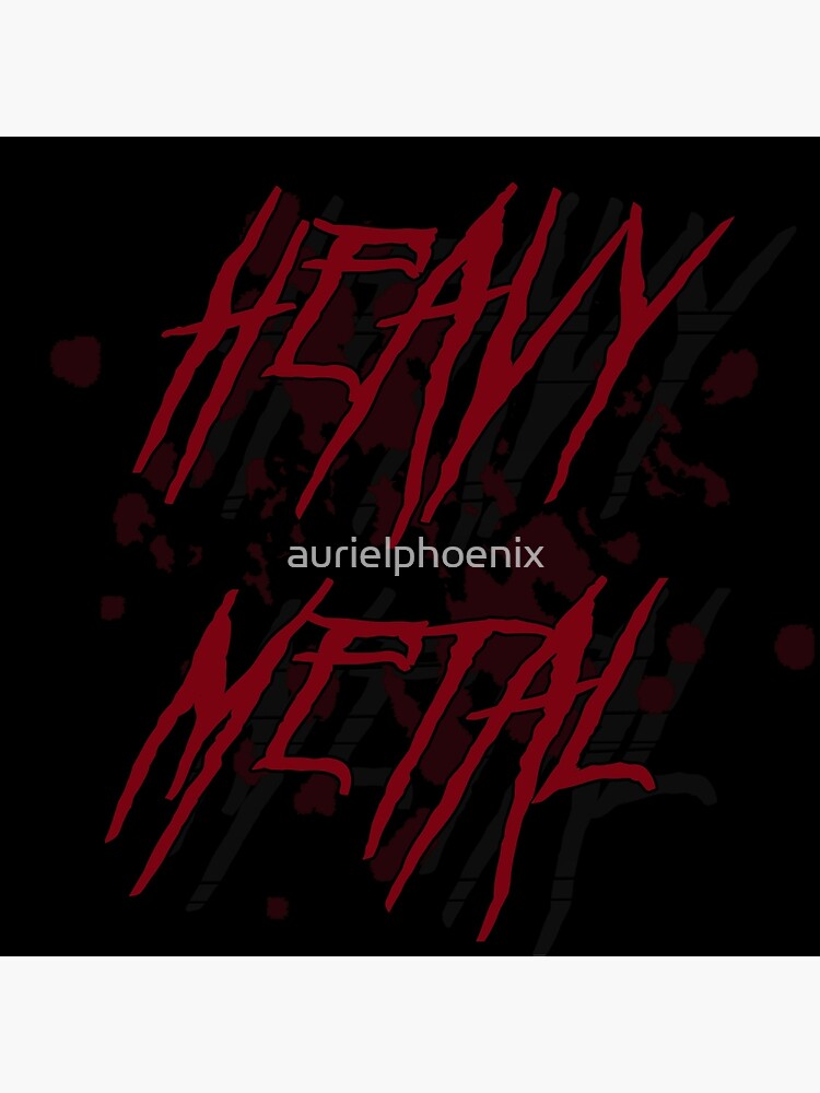 "Dark Red Heavy Metal Logo" Art Print by aurielphoenix | Redbubble