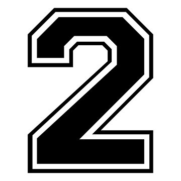 "2 Number Two" Sticker for Sale by DevineDesignz | Redbubble