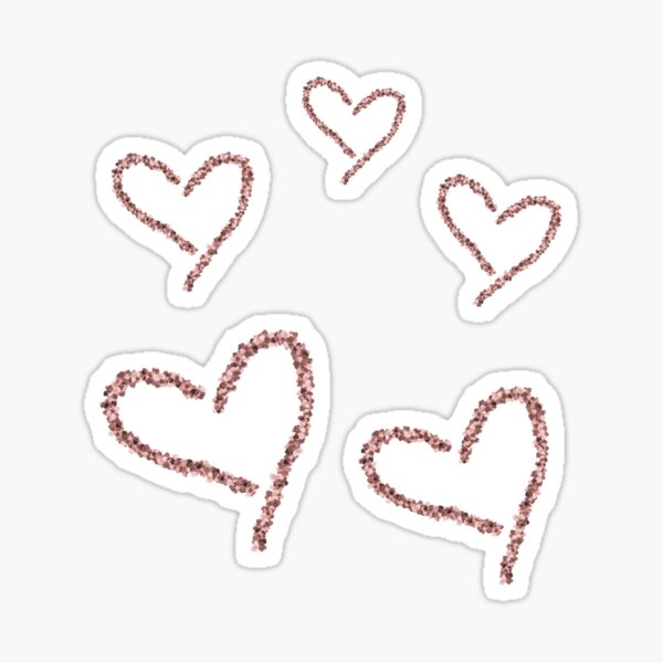 "Heart sticker pack " Sticker for Sale by MillaMal | Redbubble