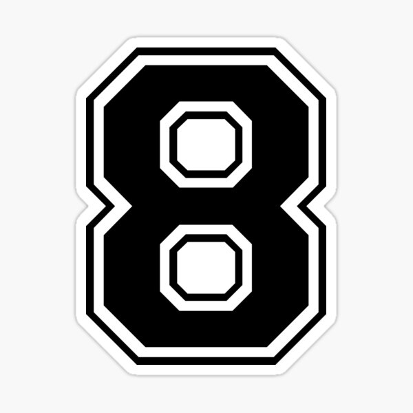 "8 Number Eight" Sticker for Sale by DevineDesignz | Redbubble