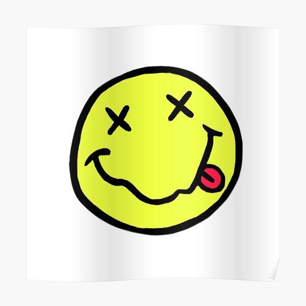 "dead smiley face with tongue out" Poster for Sale by iapirozzi | Redbubble
