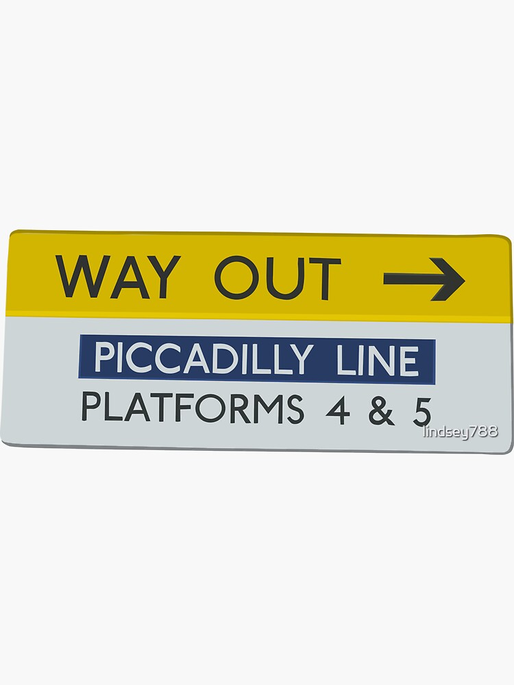 "London Underground Way Out Sign (Picadilly Line)" Sticker for Sale by ...