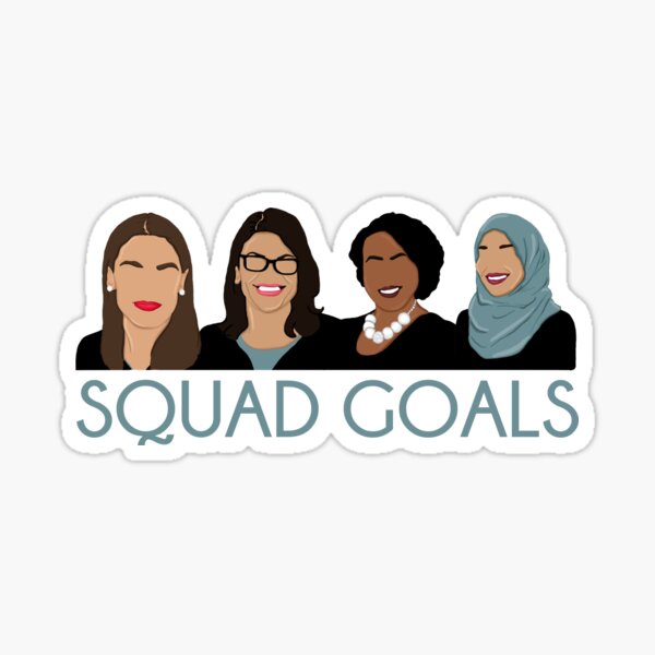"Squad Goals" Sticker for Sale by Elizabeth Rayes | Redbubble