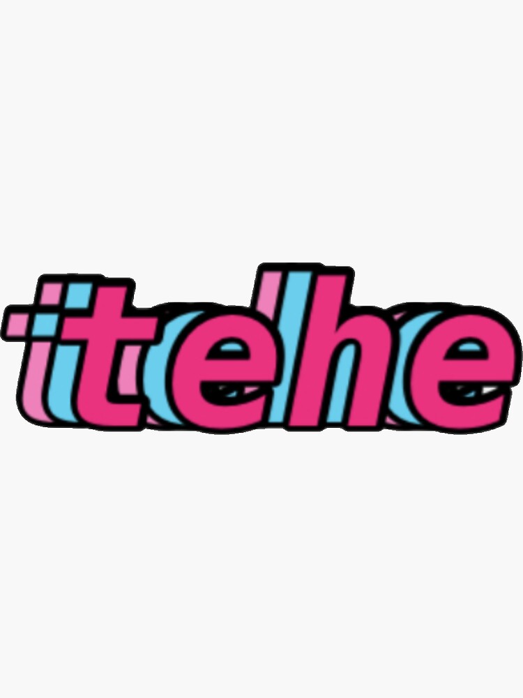 "Bright "Tehe" " Sticker for Sale by maddierosen07 | Redbubble