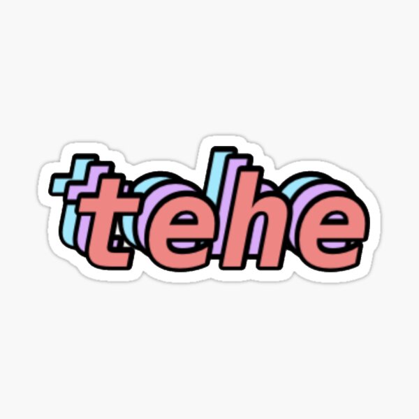 "Pastel "Tehe"" Sticker by maddierosen07 | Redbubble