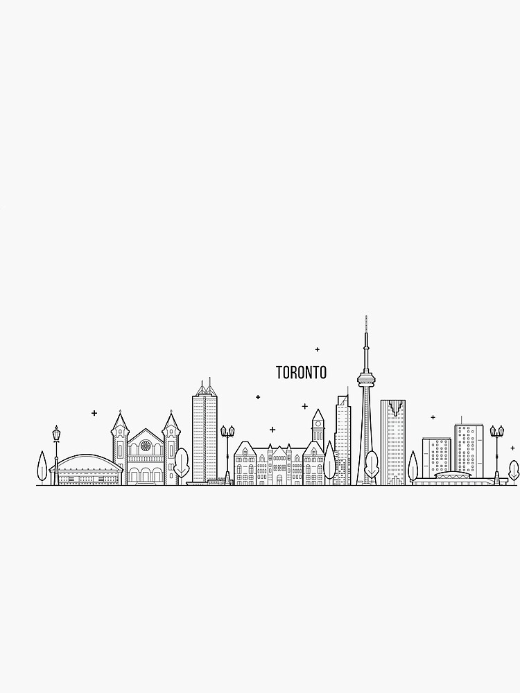 "Toronto Skyline " Sticker for Sale by IGRCreative | Redbubble