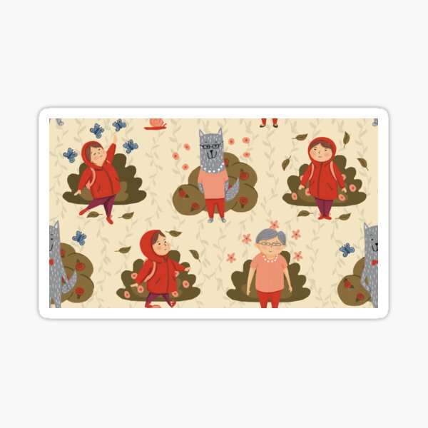 "Little red riding hood" Sticker for Sale by irisuniverse | Redbubble